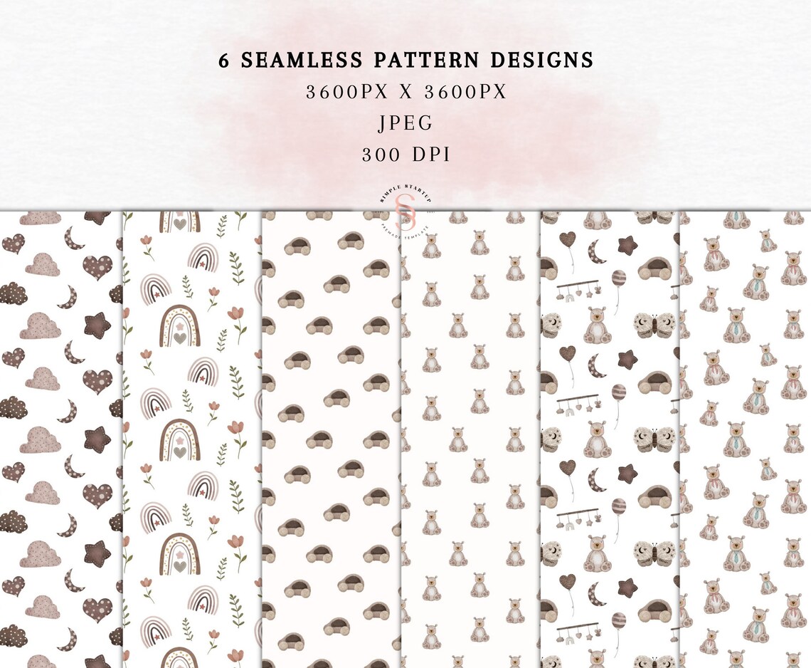 Boho Baby Clipart Watercolor Baby Clipart Gender Neutral - Etsy