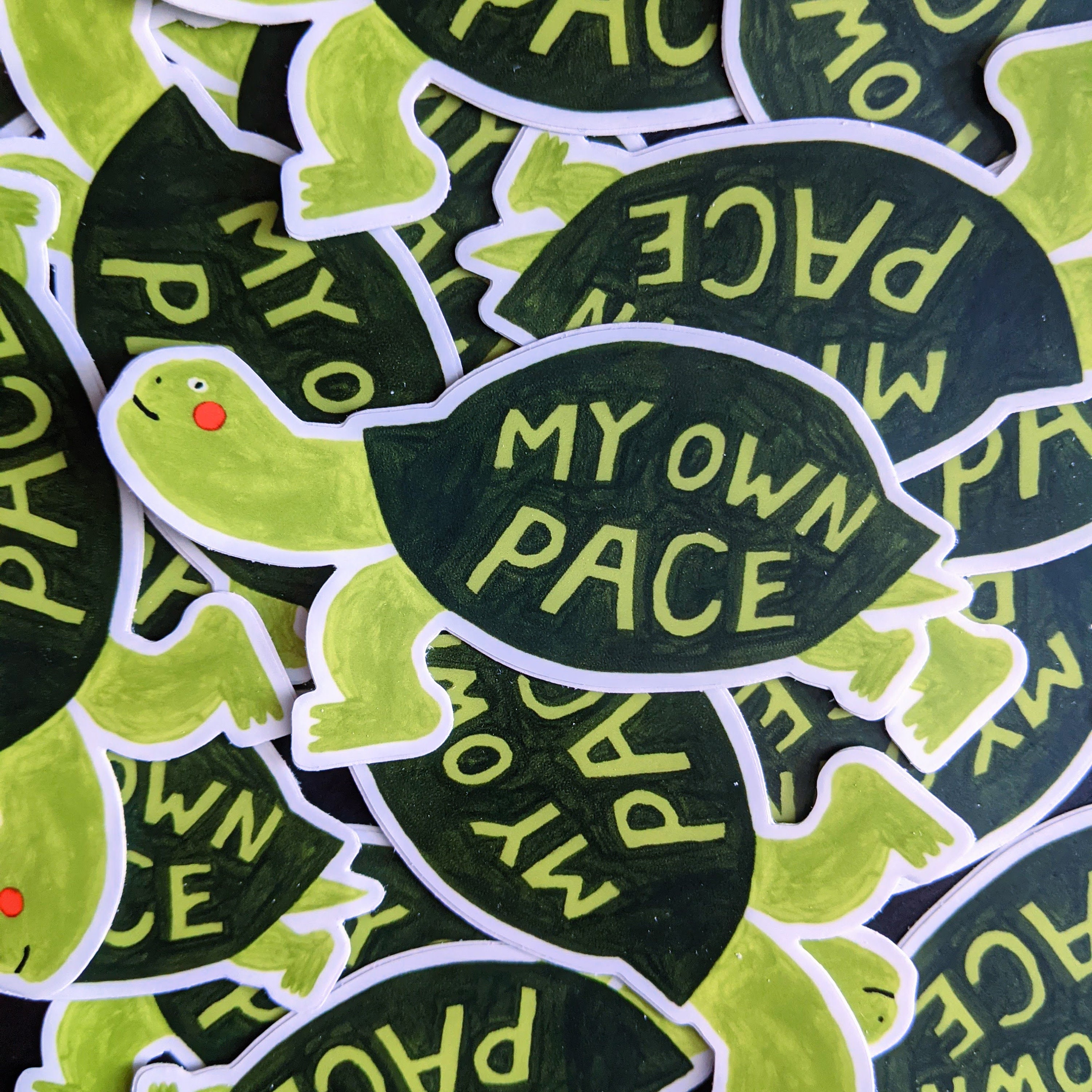 My Own Pace Turtle Vinyl Sticker - Etsy