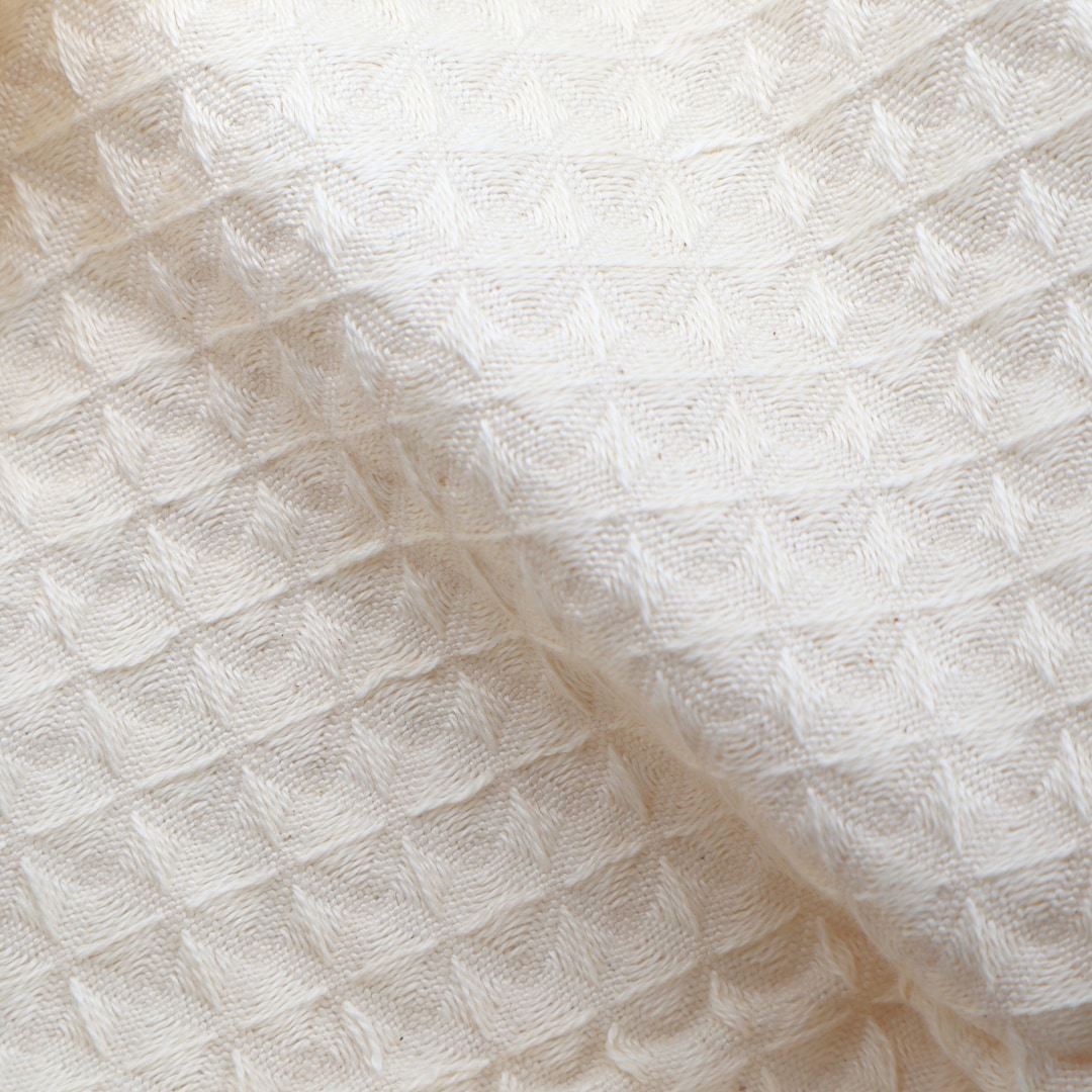 Organic Cotton Honeycomb Dobby Fabric by the Yard, 58 Inches Wide, 190 ...