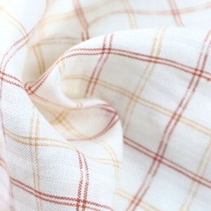 Yarn-dyed Checkered Handloom Organic Linen, 56 Inches Wide, 155 GSM - Etsy