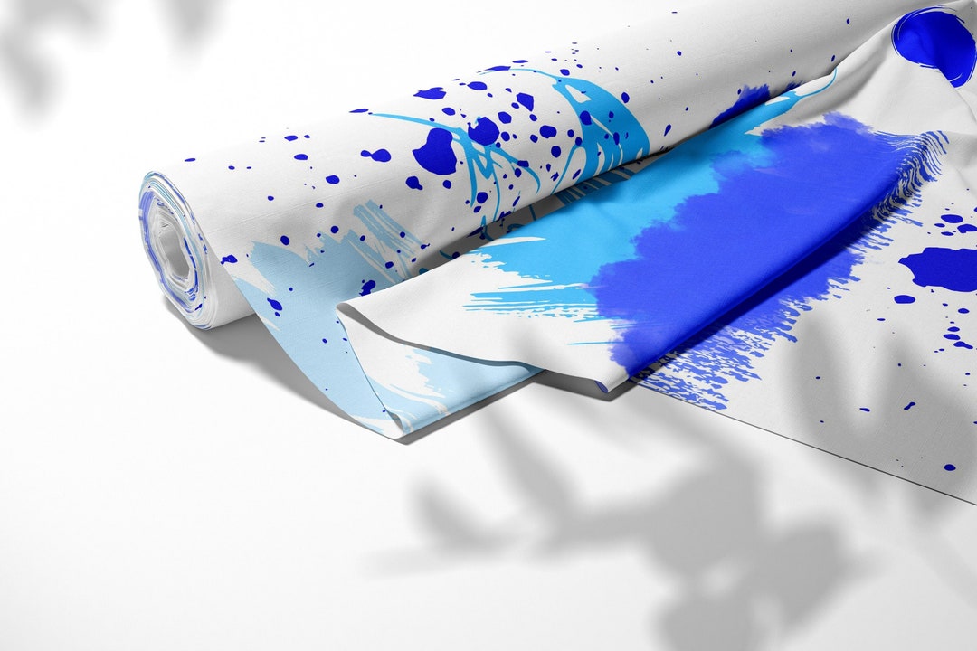Japanese Abstract Art on Linen Fabric by the Yard, 58 Inches Wide, 170 ...