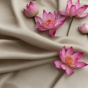 Natural Lotus Silk Fabric by the Yard 44 Inch Wide 109 - Etsy