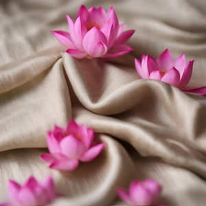 Natural Lotus Silk Fabric by the Yard 44 Inch Wide 109 - Etsy