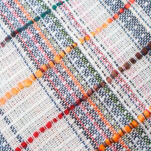 Colorful Stripes on Handloom Yak Wool Blended With Hemp Jacquard Fabric ...