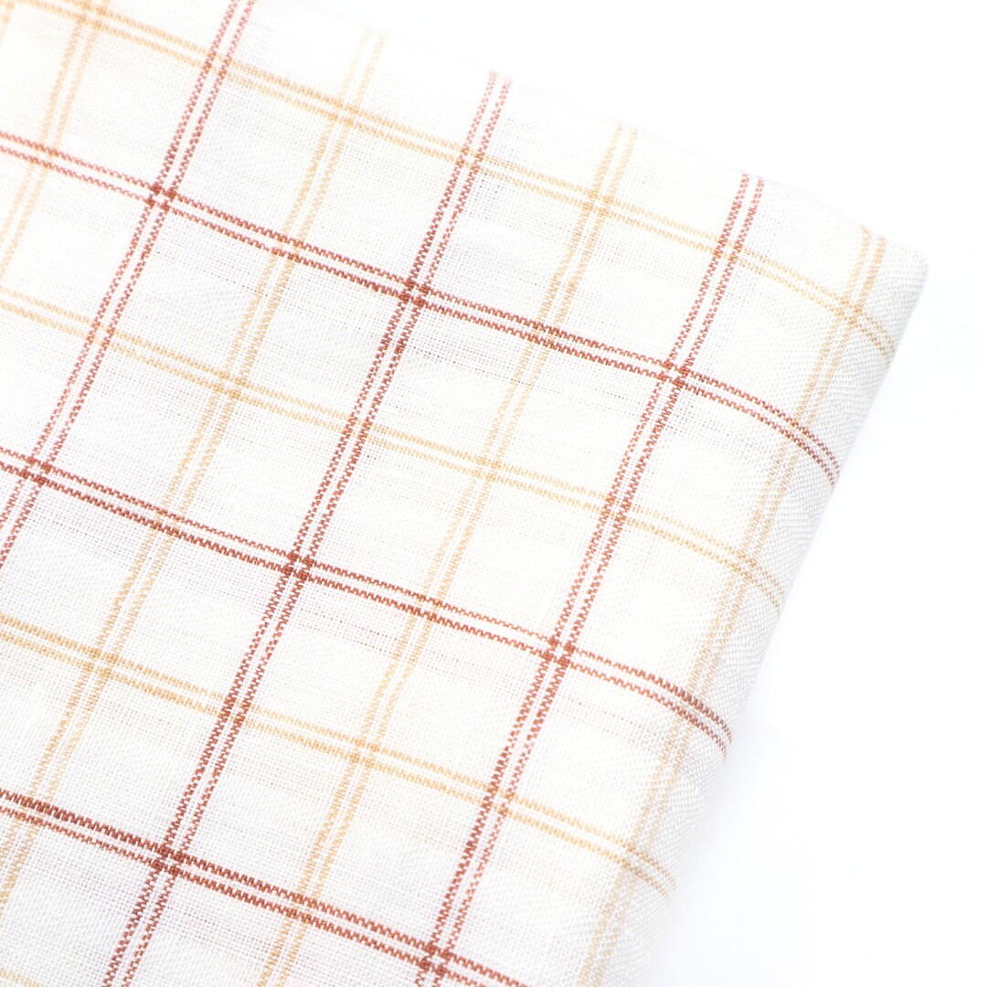 Yarn-dyed Checkered Handloom Organic Linen, 58 Inches Wide, 183 GSM - Etsy