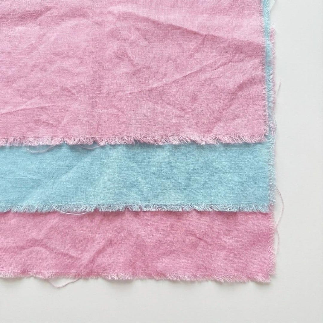Pastel Cotton Linen Fabric, Soft Plain Weave (54