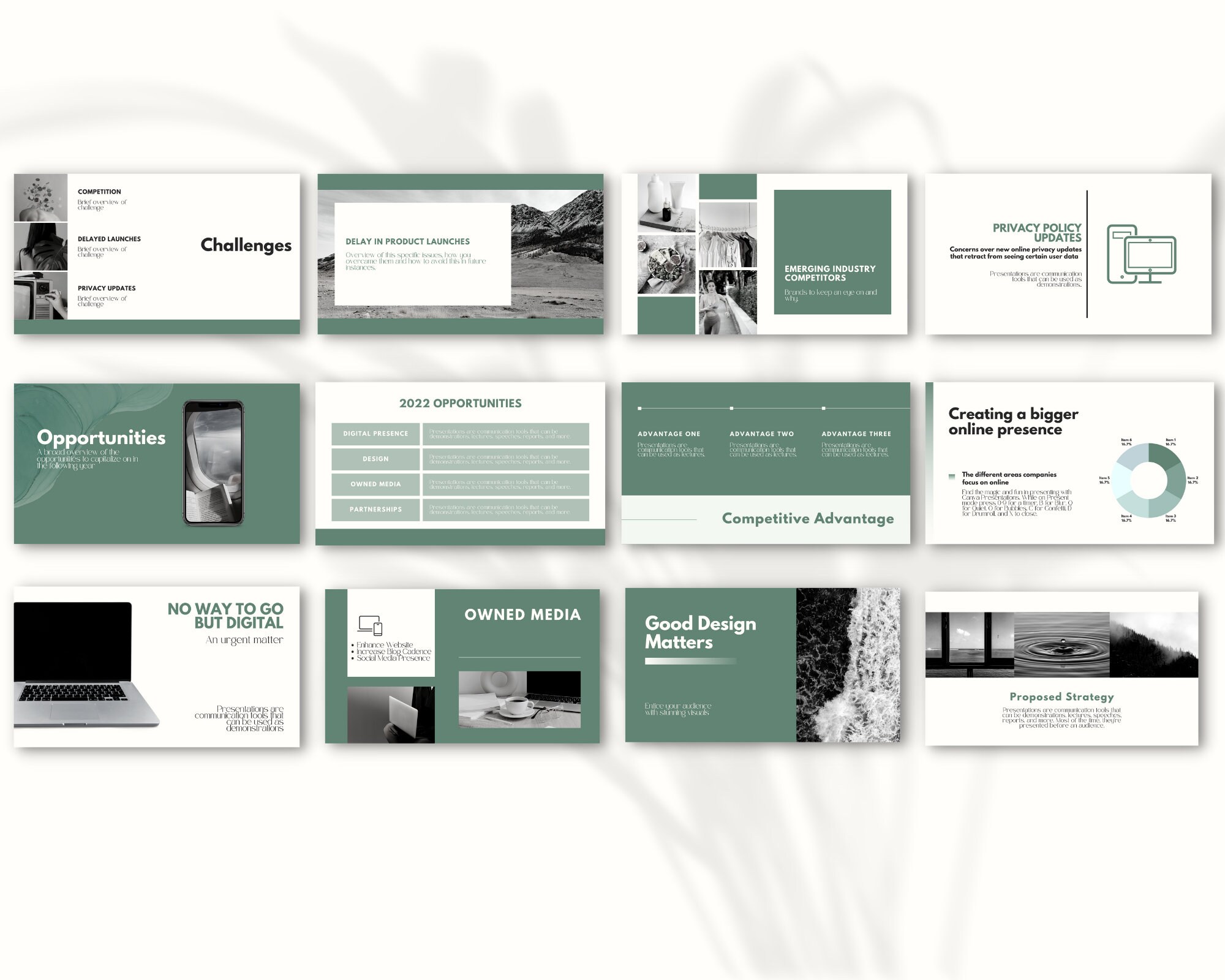 Digital Marketing Strategy Deck | Digital Marketing Slide Show ...