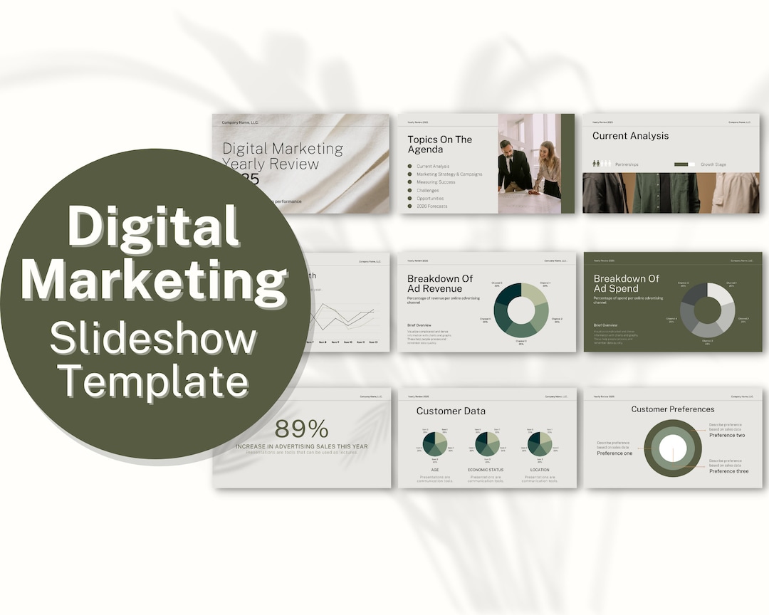 Digital Marketing Strategy Deck | Digital Marketing Slide Show ...