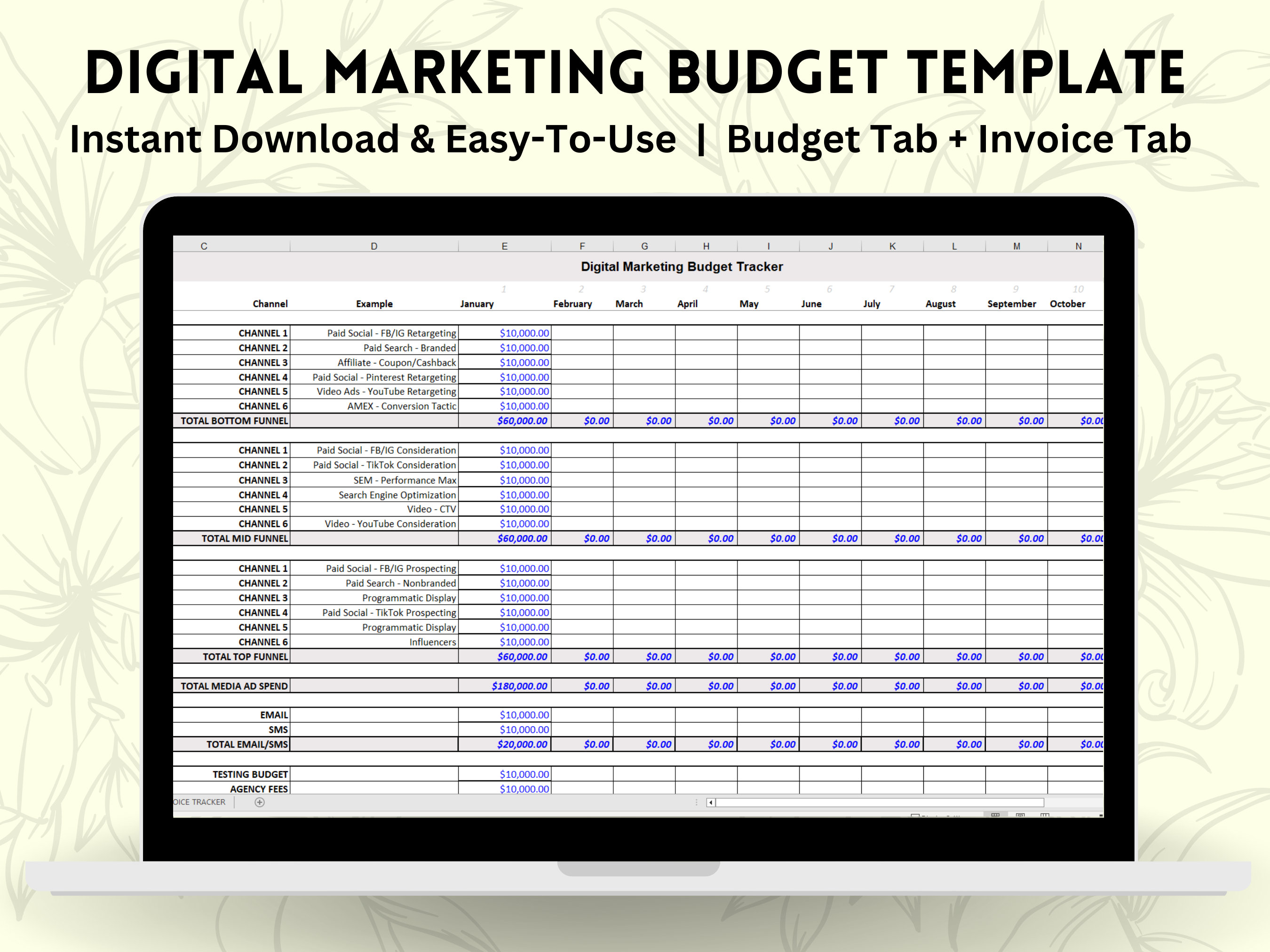 Excel Marketing Budget Template
