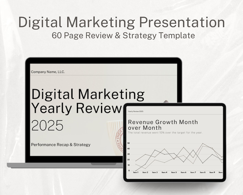 Marketing Strategy Presentation | Digital Marketing Yearly Recap ...
