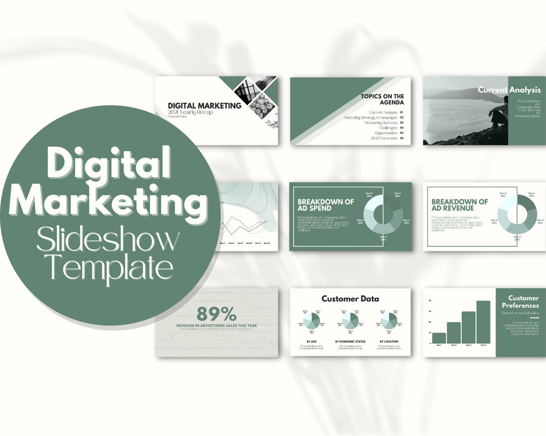 Digital Marketing Strategy Deck | Digital Marketing Slide Show ...
