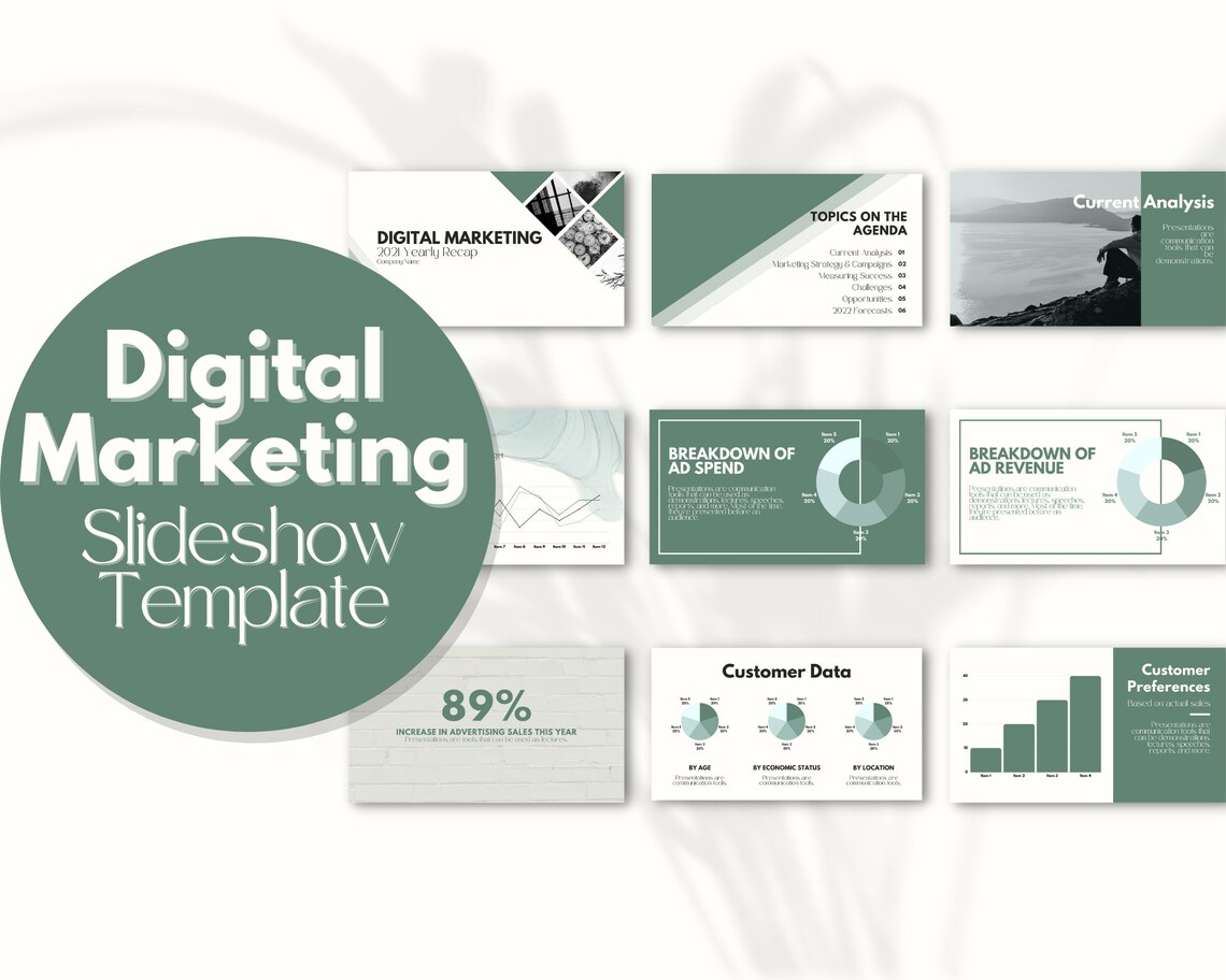 Digital Marketing Strategy Deck | Digital Marketing Slide Show ...