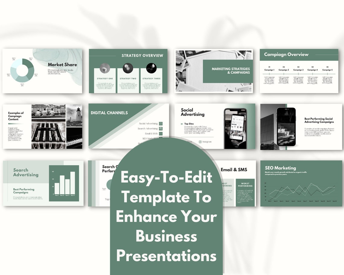 Digital Marketing Strategy Deck | Digital Marketing Slide Show ...