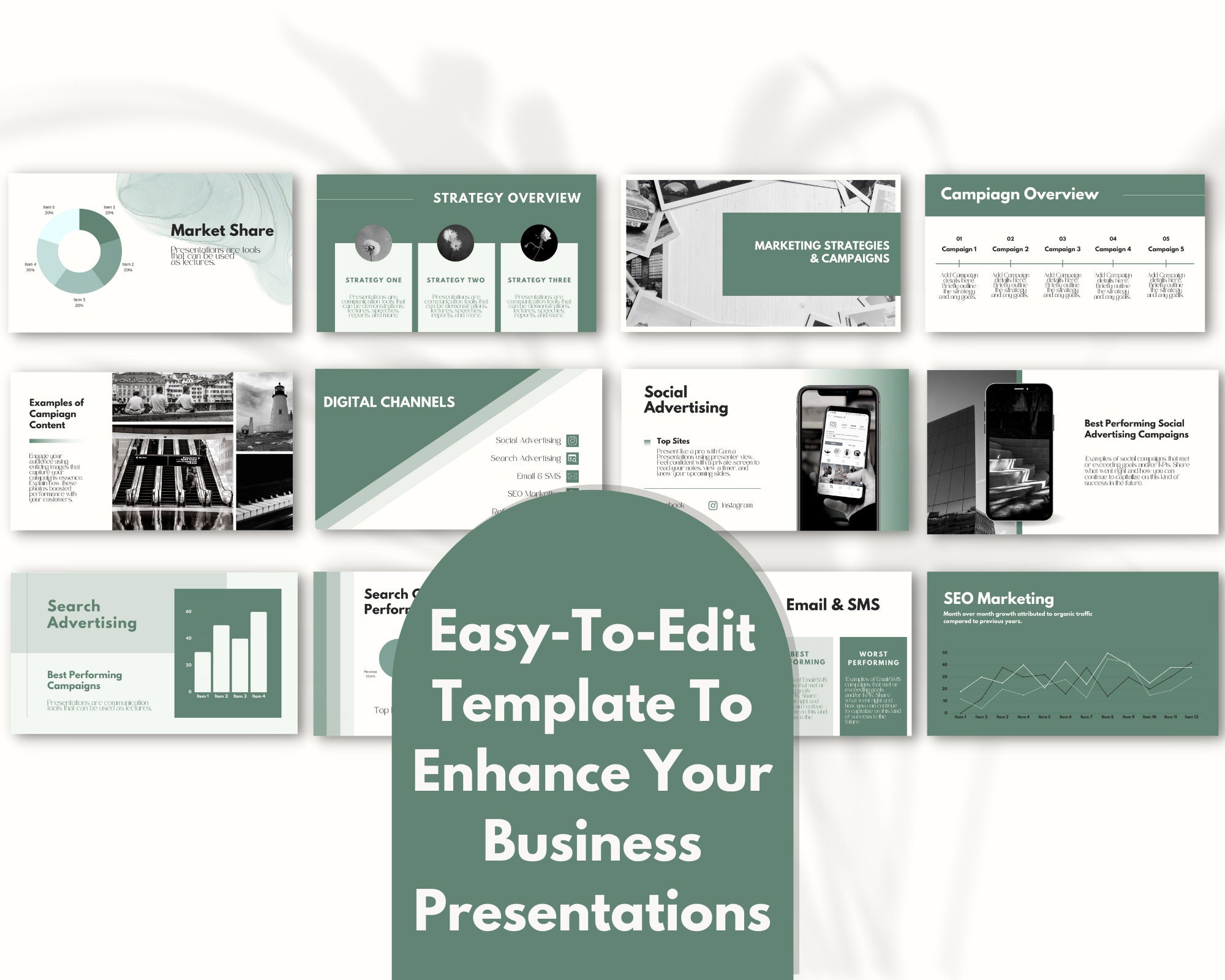 Digital Marketing Strategy Deck | Digital Marketing Slide Show ...