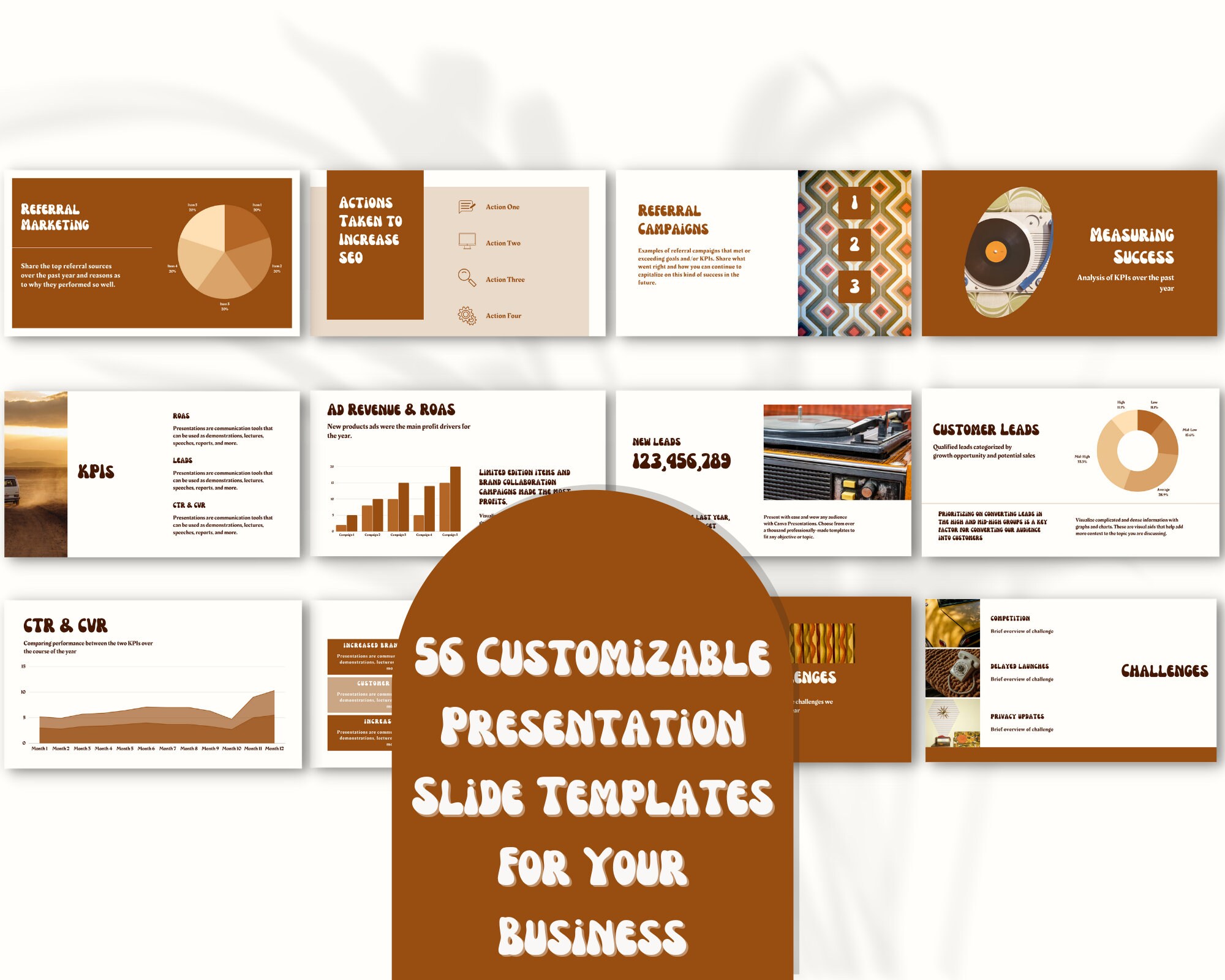 Digital Marketing Slide Deck Template for Customizable Presentations - Etsy