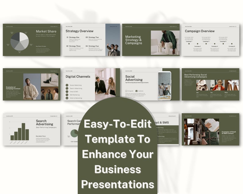 Digital Marketing Strategy Deck | Digital Marketing Slide Show ...