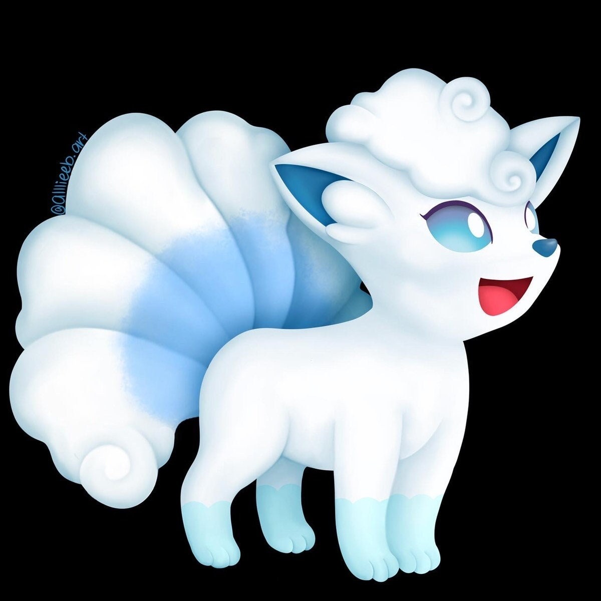 Alolan Vulpix Vinyl Sticker - Etsy