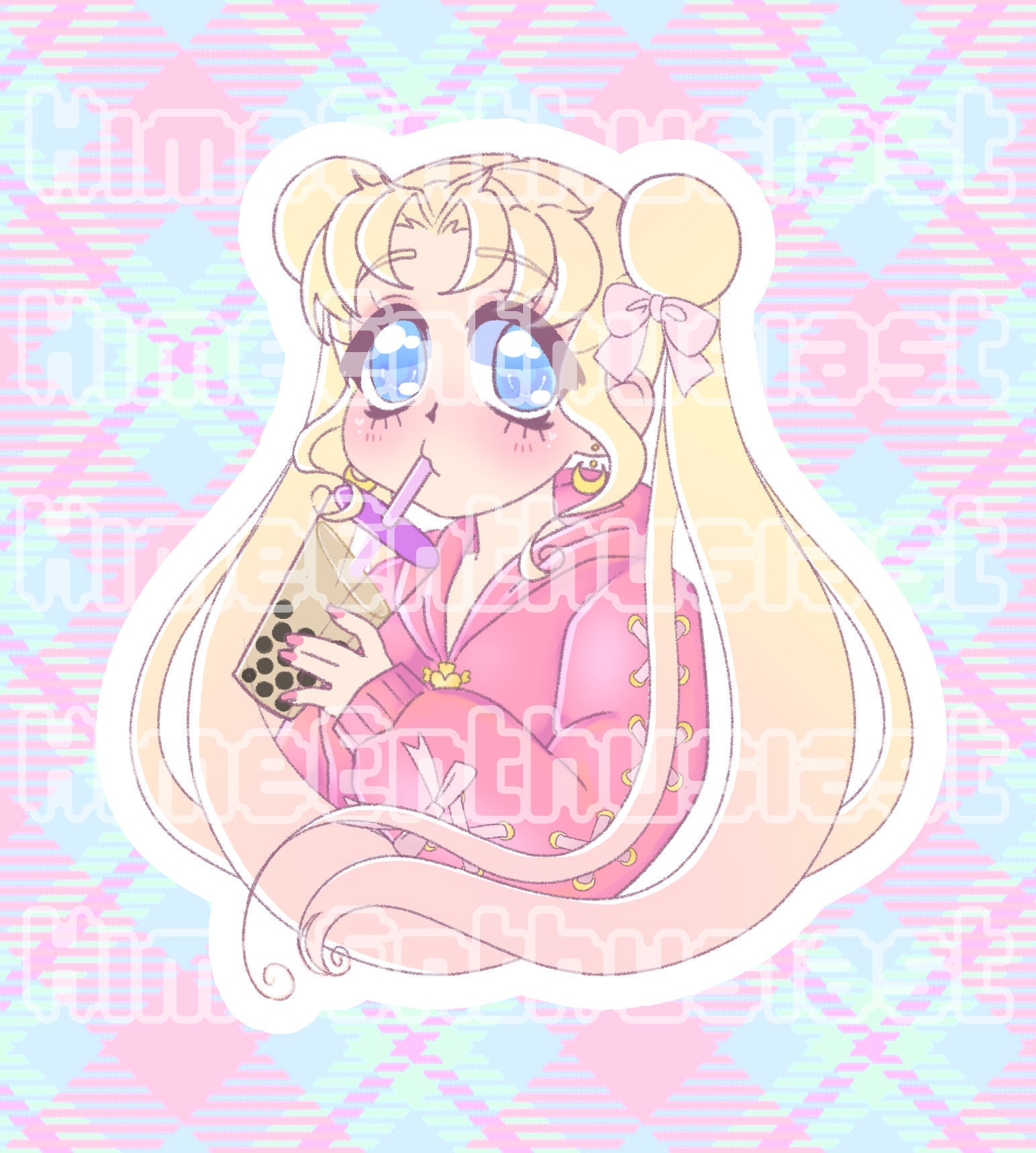 Sailor Moon Boba 3 Holo Sticker - Etsy