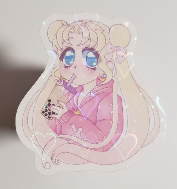 Sailor Moon Boba 3 Holo Sticker - Etsy