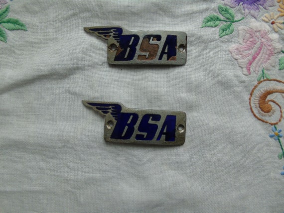 Two Enamel Tank Badges for BSA Blue Star Pre 1950s. Quite - Etsy