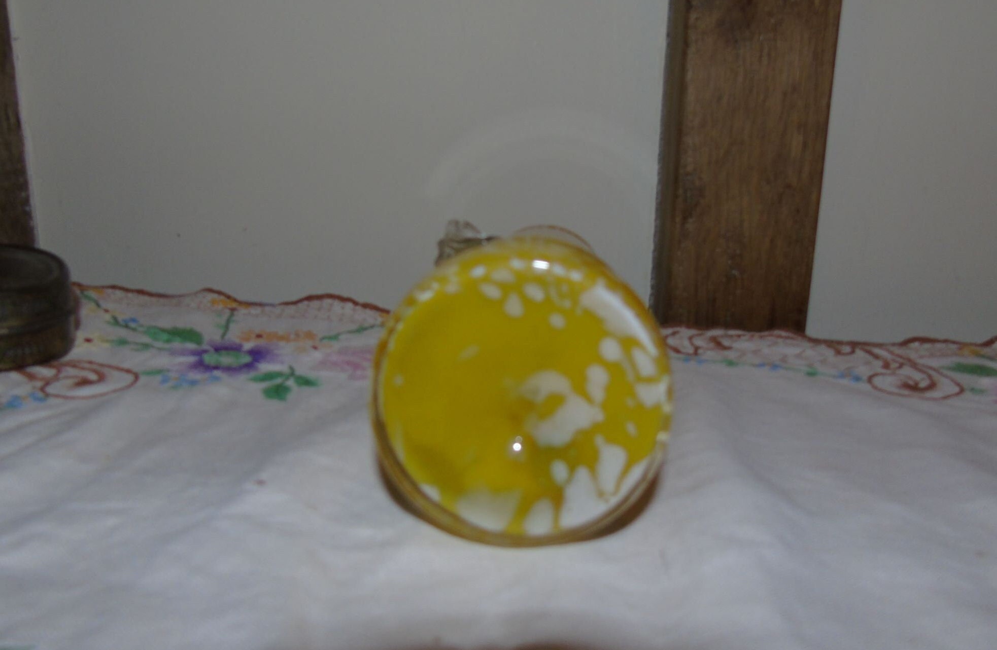 1890s Franz Welz Spatter or Splatter Vase, in Yellow and White. in ...