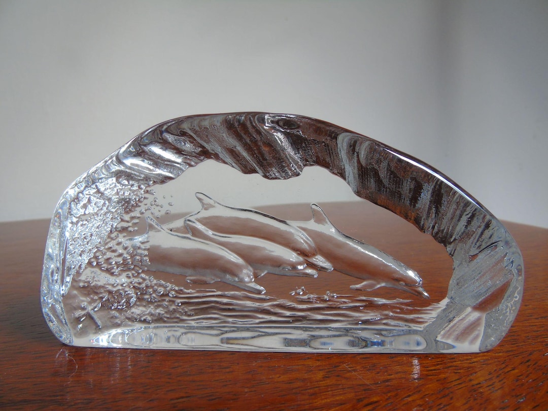 A Beautiful Dartington Crystal Glass Paperweight, Signed Capredoni. - Etsy