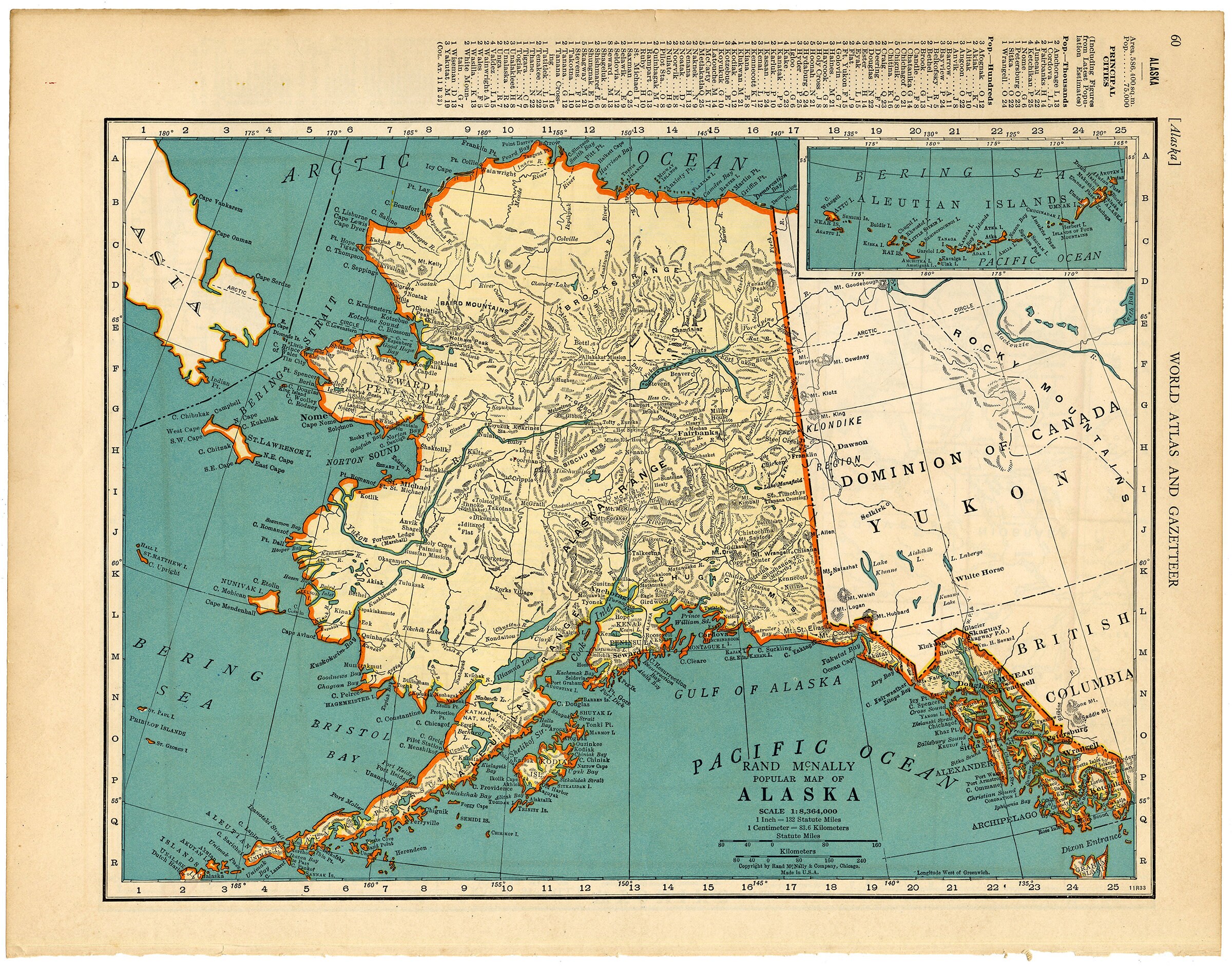 Map of Alaska Vintage Antique Instant Digital Download Jpeg PNG Files ...
