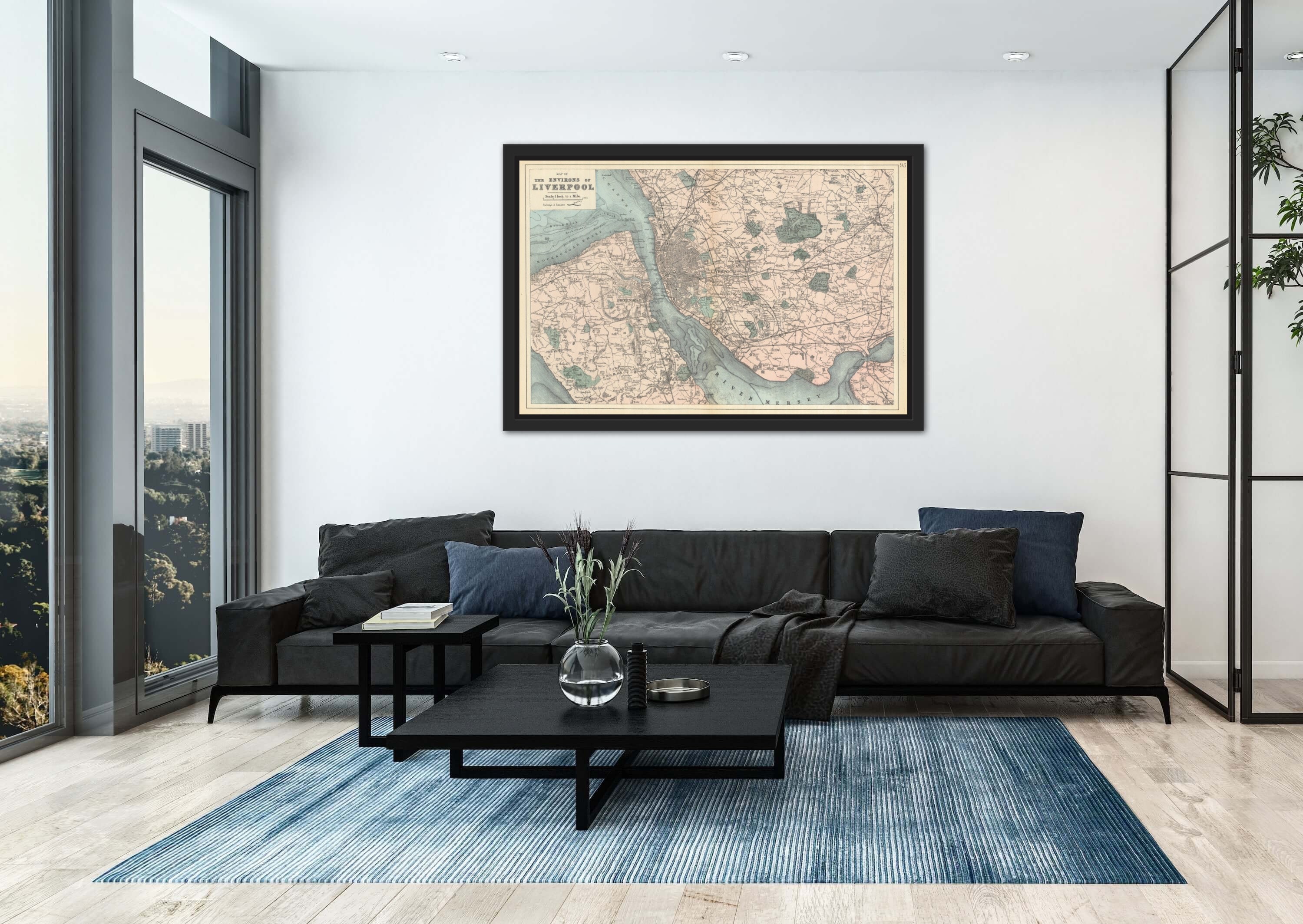 Bacons Map of Liverpool 1885 Digital Download Art Print - Etsy