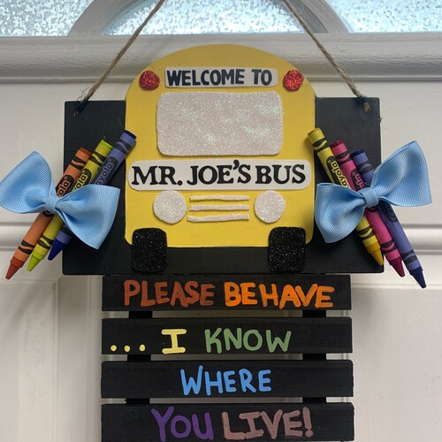 Personalized Bus Driver Sign Aluminum Teacher Sign Bus - Etsy
