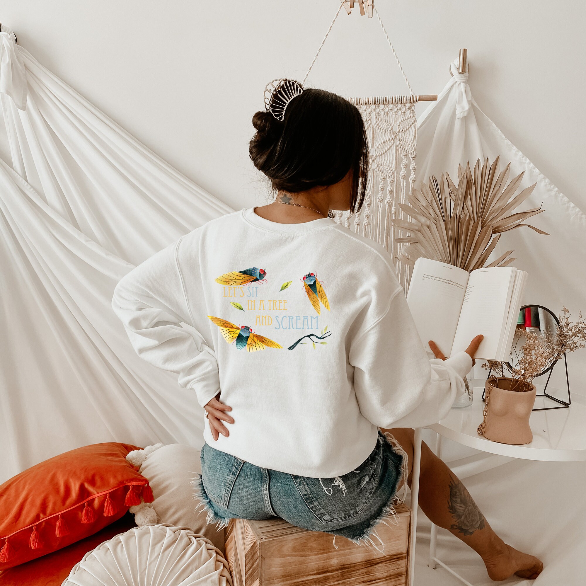 CICADA Sweatshirt, Insect Cottagecore Clothes, Shirt Gift for Her Him ...