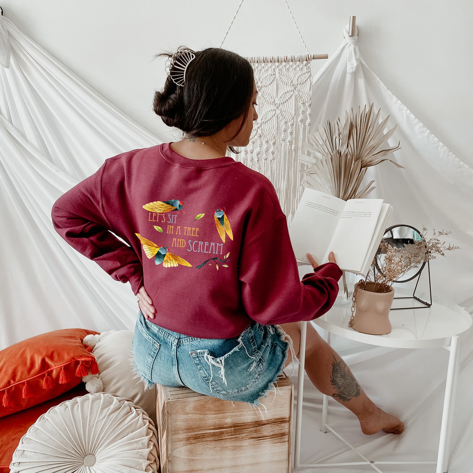 CICADA Sweatshirt, Insect Cottagecore Clothes, Shirt Gift for Her Him ...