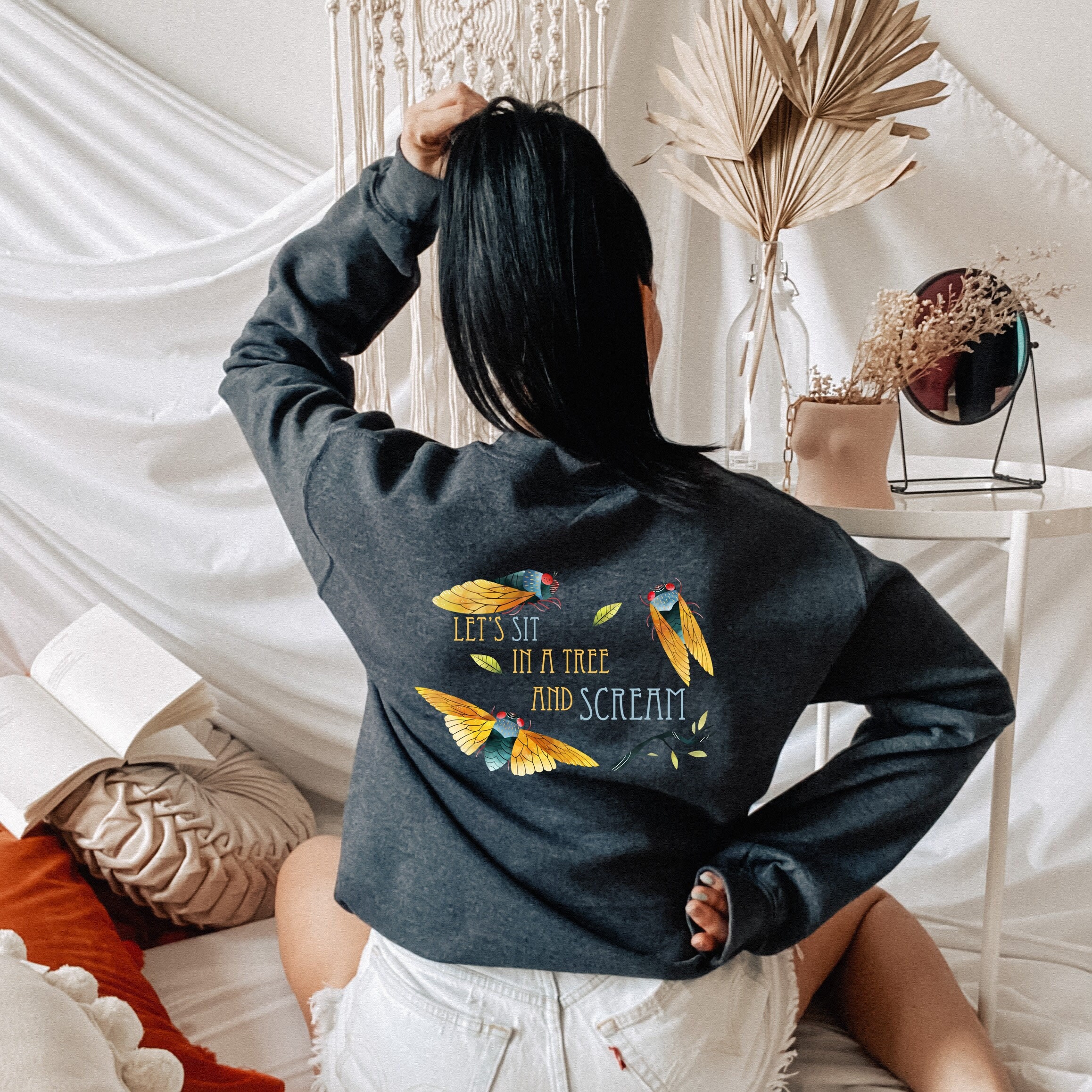 CICADA Sweatshirt, Insect Cottagecore Clothes, Shirt Gift for Her Him ...