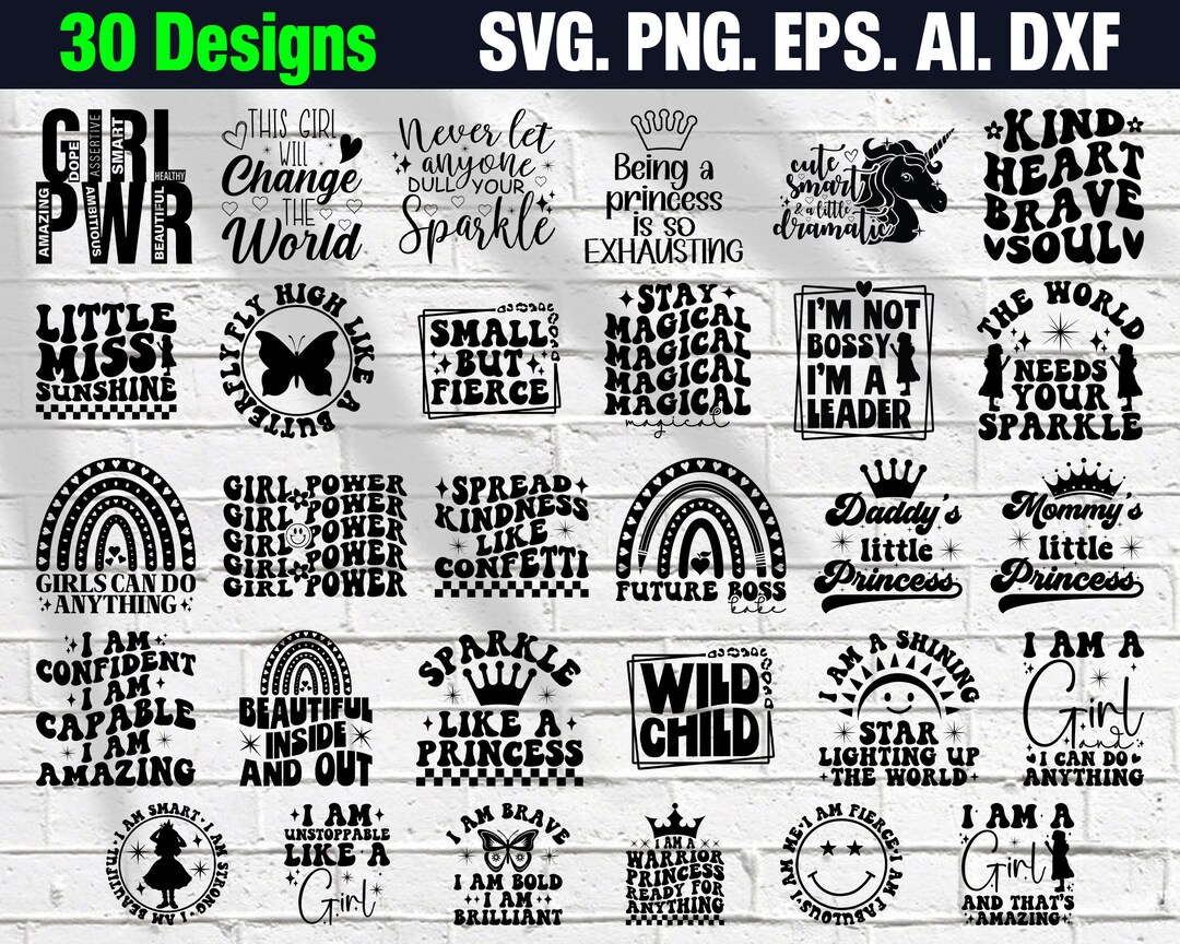30 Little Girl Svg Bundle, Little Girl Svg, Retro Designs, Little Girl ...