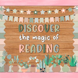 Plant Boho Neutral Bulletin Board Kit | Plant Bulletin Board | Plant ...