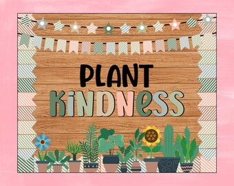 Plant Boho Neutral Bulletin Board Kit Plant Bulletin Board Plant ...