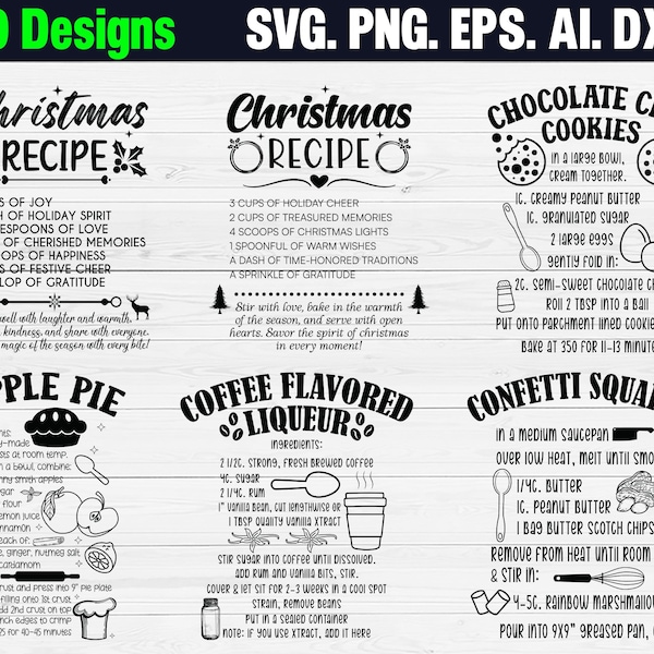 Recipe Svg - Etsy