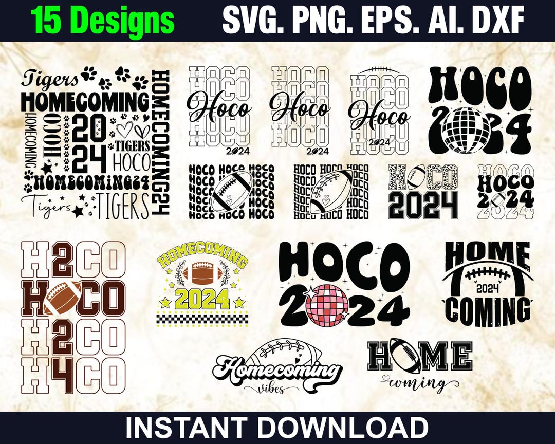 Buy Hoco 2024 Bundle SVG, Homecoming 2024 Svg, Reunion Svg, Hoco Shirt ...
