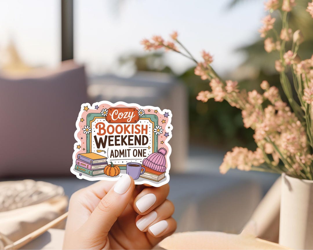 Bookish Weekend Admit One Sticker || Die-cut Sticker, Vinyl, Laptop ...