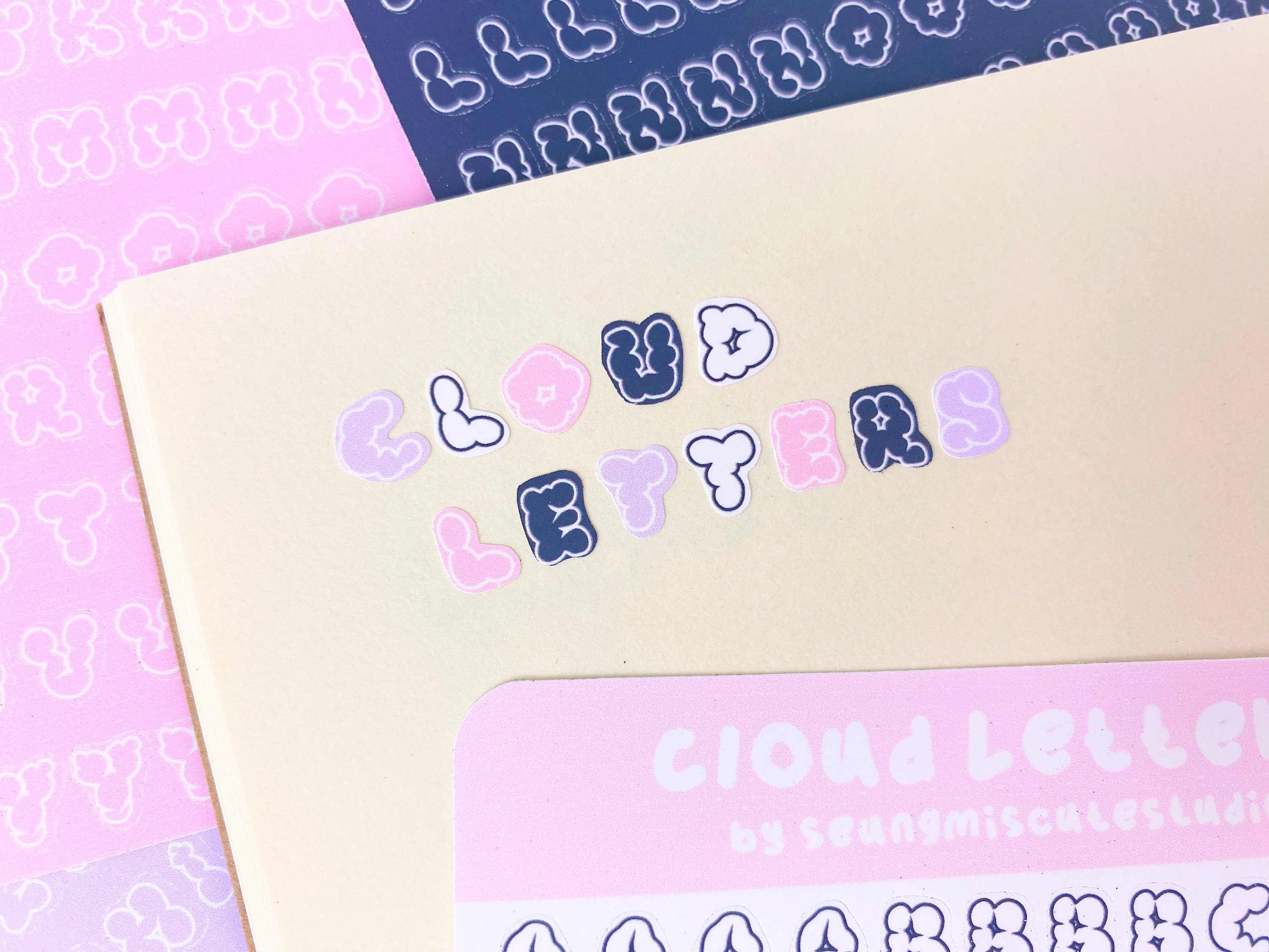 Cloud Letter Sticker / Seungmiscutestudio Stickers - Etsy