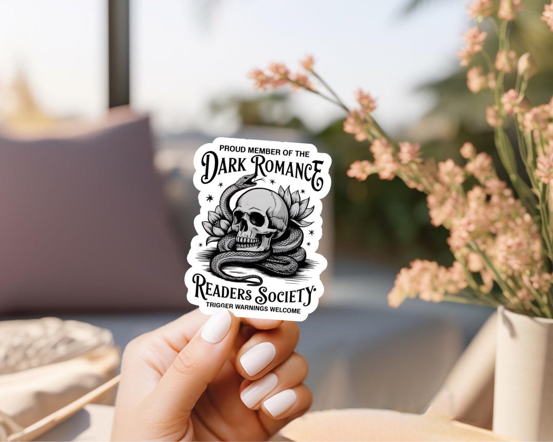 Dark Romance Reader Sticker || Die-cut Sticker, Vinyl, Laptop, Bottle ...