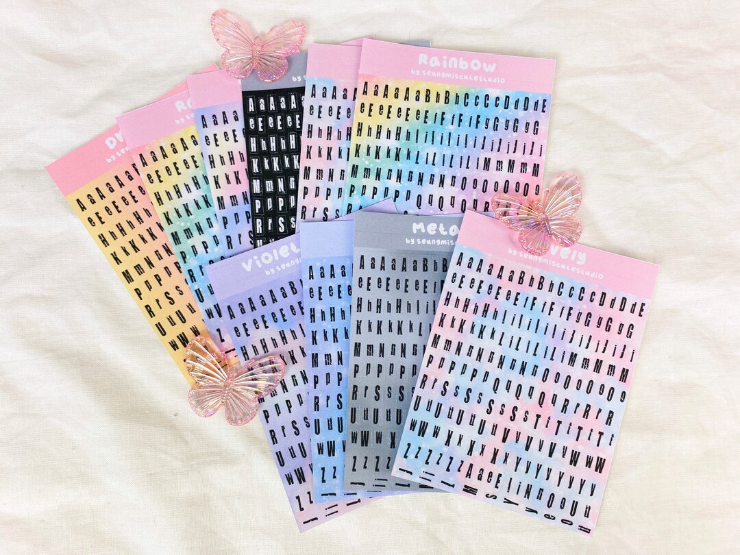 Newspaper Letter Stickers / Seungmiscutestudio - Stickers - Aufkleber ...