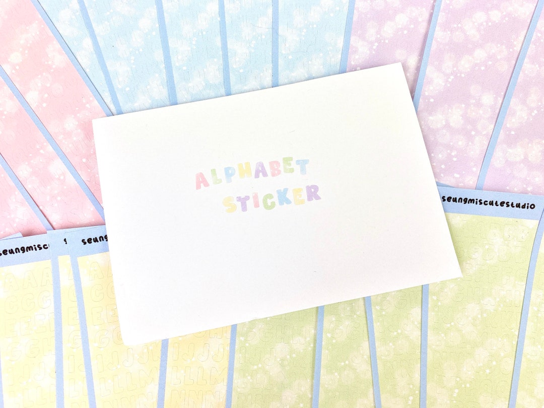 Pastel Alphabet Sticker / Seungmiscutestudio Stickers Aufkleber Journal ...