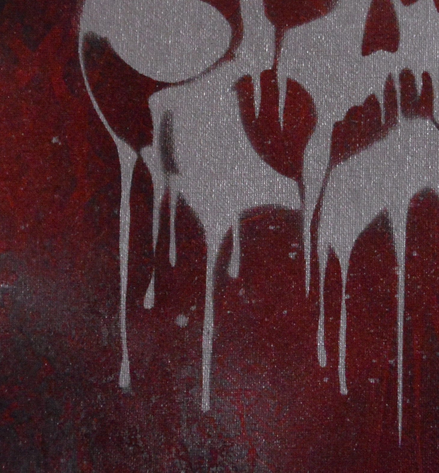 Art - Trippy Drippy Skull - Small Canvas Board- Art 9"x12" - Etsy