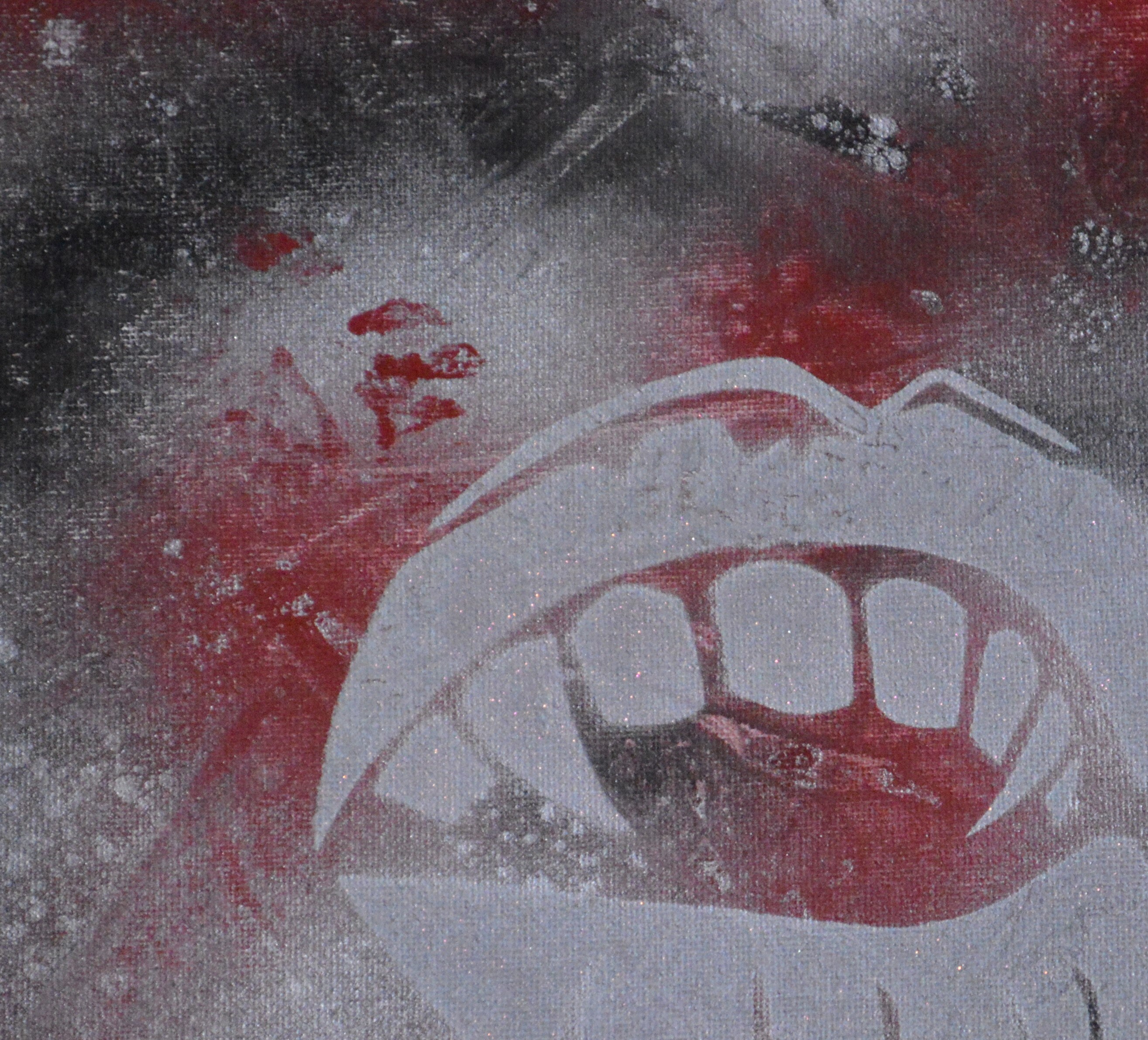 Art Hot Fangs Goth Art Small Canvas Board Art 9x12 - Etsy