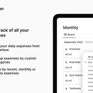 Notion Expense Tracker Template - Etsy