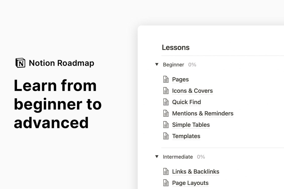 Notion Beginner Roadmap Template Notion Template - Etsy Notion Beginner Roadmap Template Notion Template - Etsy