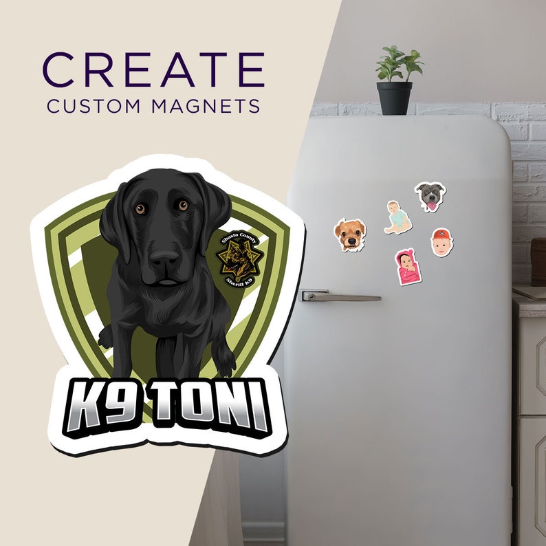 Custom Police K9 Magnets Hand Drawn Personalized K9 - Etsy