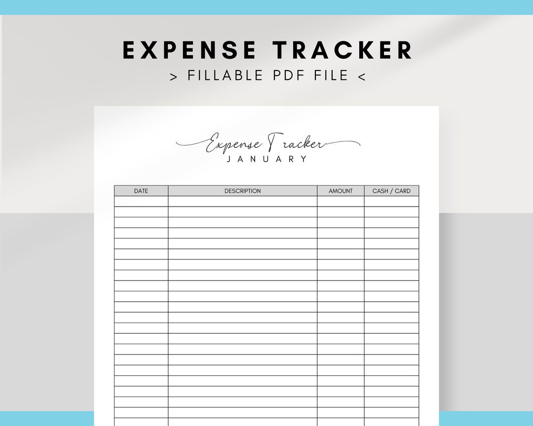 Minimalist Printable Expense Tracker : Personal Finance - Etsy