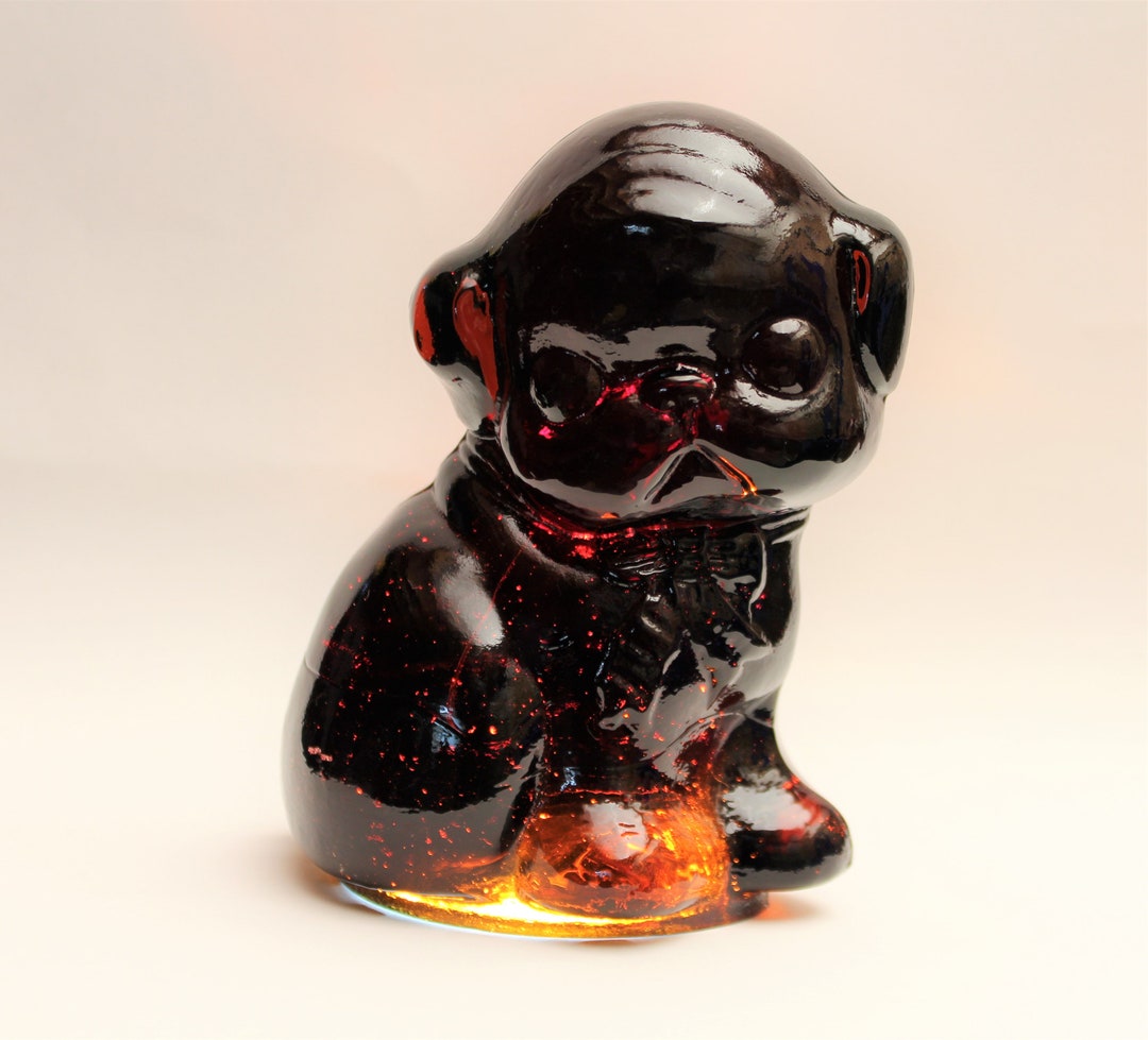 Vintage Gillinder Glass Glossy Amber Dog Paperweight Rare - Etsy Österreich