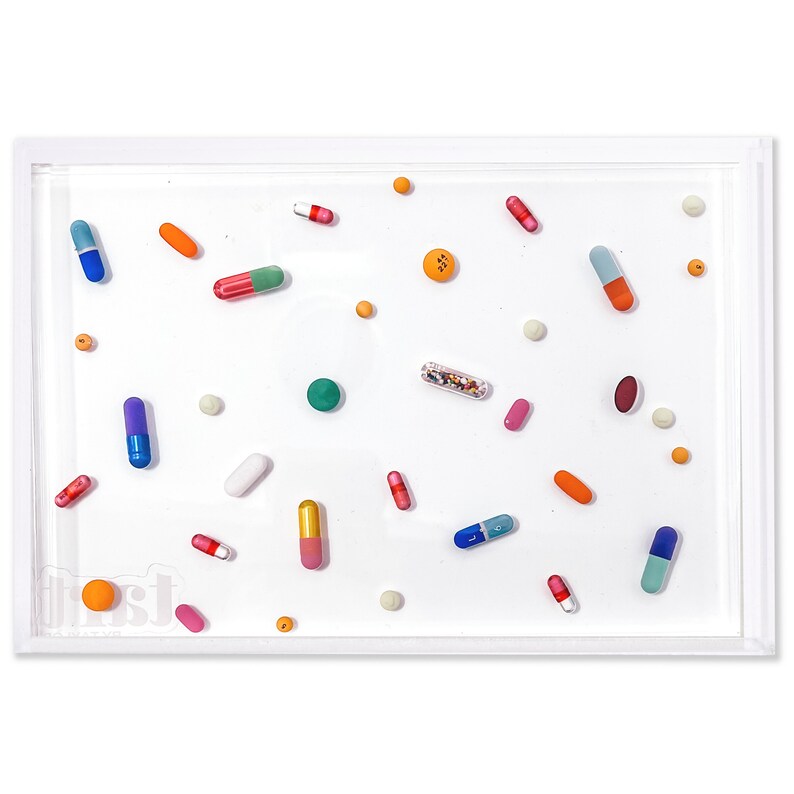 Small Acrylic Tray Colorful REAL Pill Capsules Perfect - Etsy